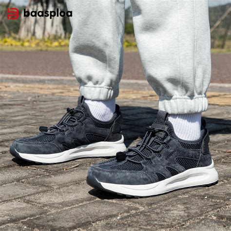 Baasploa Men Sport Shoes Mesh Breathable Comfort Casual Sneakers For Men New Fashion Lightweight