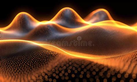 abstract dynamic glowing particle waves stock footage video of