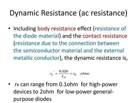 Diode Resistance Levels Ppt