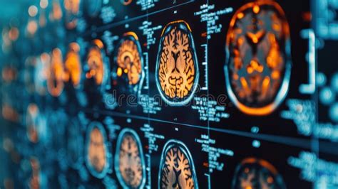 Human Brain In A Ct Scan Created With Generative Ai Scanning With X