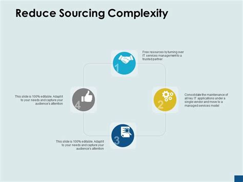 Reduce Sourcing Complexity Gears Technology E58 Ppt Powerpoint Presentation Ideas Tips