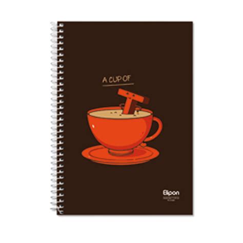 دفتر 60 برگ دوخط وزیری سیمی جلد نرم فانتزی با کد 2591345 الیپون