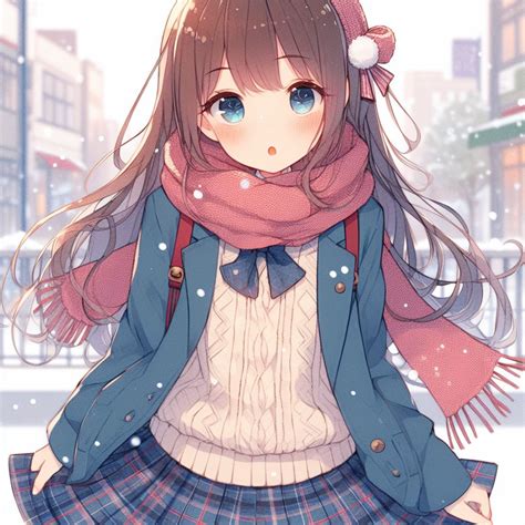 عکس ها و تصاویر دختر انیمه ای کیوت با یونیفرم مدرسه باهوشک