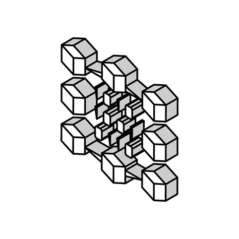 Binary Neural Network Isometric Icon Vector Illustration 39307704