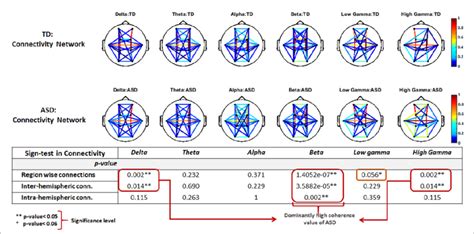 Representation Of The Comparison Of The Coherence Connectivity Network Download Scientific