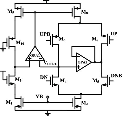 The Circuit Of The Charge Pumps With Two Amplifiers To Reduce The