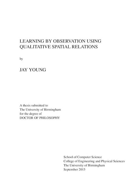 Pdf Learning By Observation Using Qualitative Spatial Relationsethesesbhamacuk70961