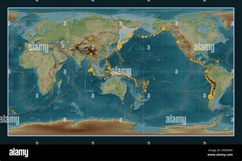 Okhotsk Tectonic Plate On The Wiki Style Elevation Map In The Patterson Cylindrical Projection