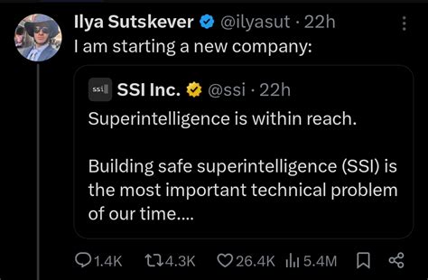 Ex Openai Chief Scientist Starts A New Company R Chatgpt