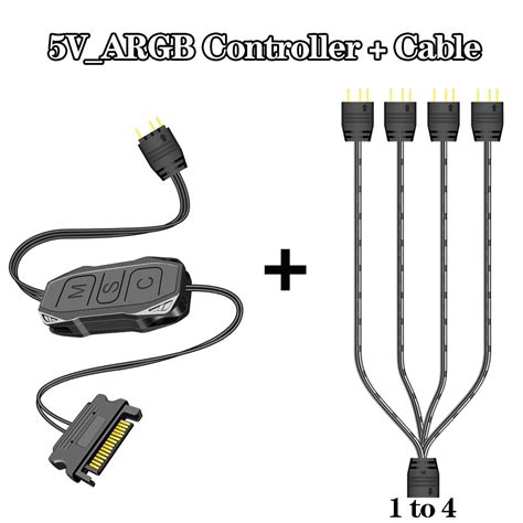 5v 3 Pin 3pin To Sata Argb Mini Adapter Controller Vicedeal