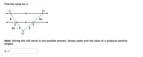 solved find the value for x note solving this will result