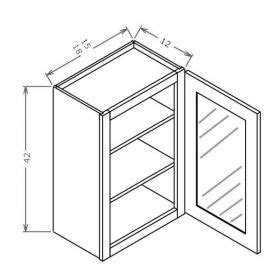 Aspen White 42 High Single Glass Door Cabinets Eandb Home Furnishings