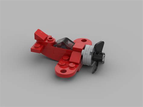 Lego Moc Tiny Red Plane By Cocoacao Rebrickable Build With Lego