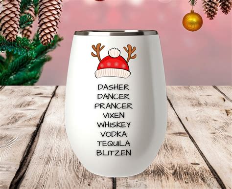 Funny Christmas Digital Download Dasher Dancer Prancer Vixen Whiskey Vodka Tequila Blitzen