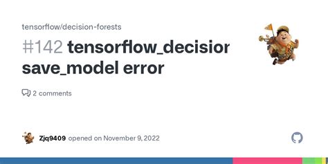 Tensorflow Decision Forests Save Model Error · Issue 142 · Tensorflow