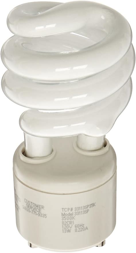 TCP 33113SP35K 13 Watt Spring Lamp GU Light Bulb 3500 Kelvin Compact Fluorescent Bulbs