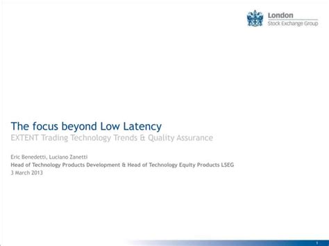 Lse The Focus Beyond Low Latency Pptx
