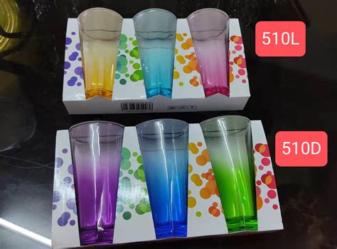 3pcs Colored Glass Baso 501light Or Dark Drinking Glass Shopee