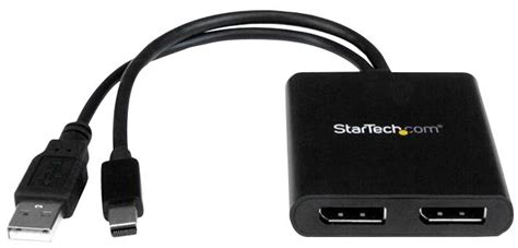 Mini DisplayPort Male To 2 Port DisplayPort Female MST Hub Startech CPC
