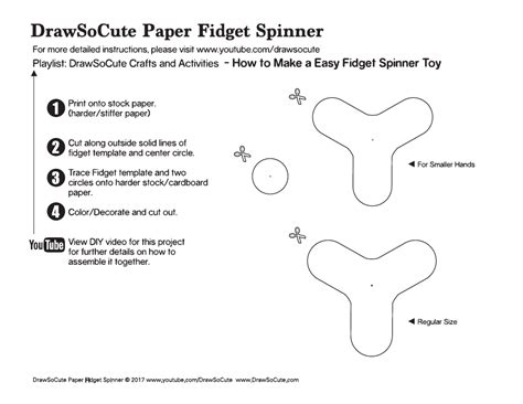 Paper Fidget Spinner Template Download Printable Pdf Templateroller