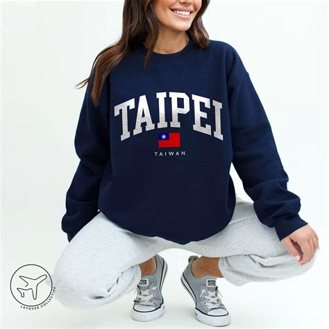 Taipei Sweatshirt Taiwanese Flag Collegiate Style Pullover Asia