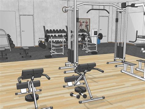 [스케치업 웹툰배경]주인공의 체력단련을 위한 헬스장 패키지 텀블벅 크리에이터를 위한 크라우드펀딩