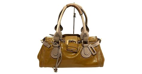 ChloÉ Paddington Yellow Patent Leather Ref 770548 Joli Closet