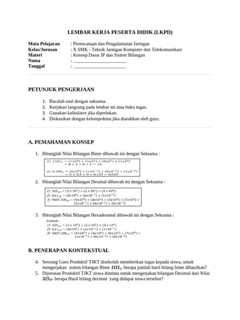 Lampiran Bilangan Biner Desimal Hexadesimal Pdf