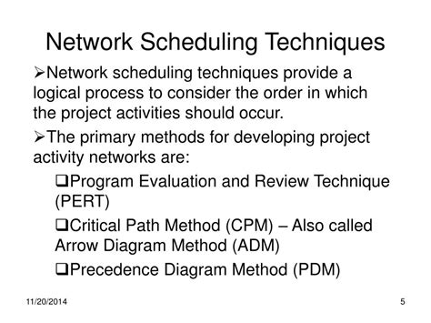Ppt Network Scheduling Techniques Powerpoint Presentation Free