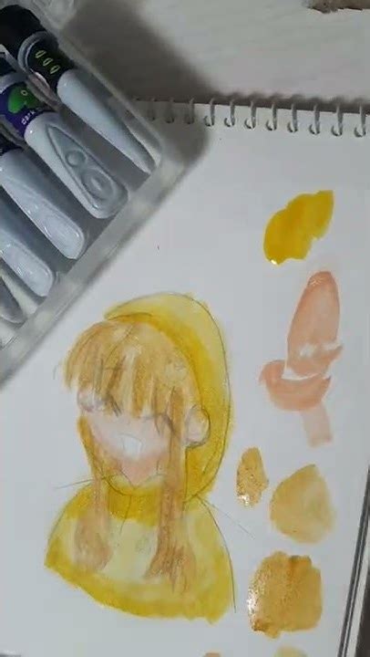 내 캐릭터 다시 수채화로 그리기 Youtube