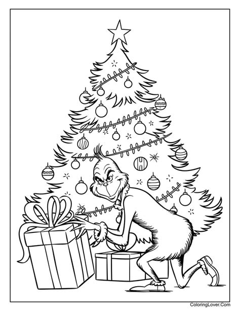 How The Grinch Stole Christmas Printable Coloring Page Educational