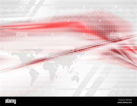 Abstract Technology Background With World Map Eps 10 Vector Design