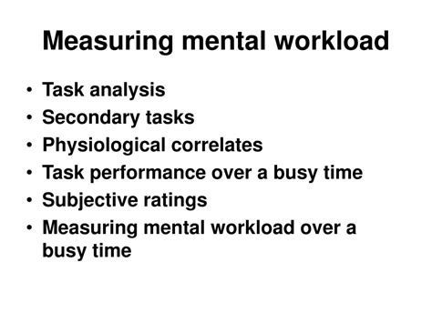 ppt mental workload assessment powerpoint presentation free download