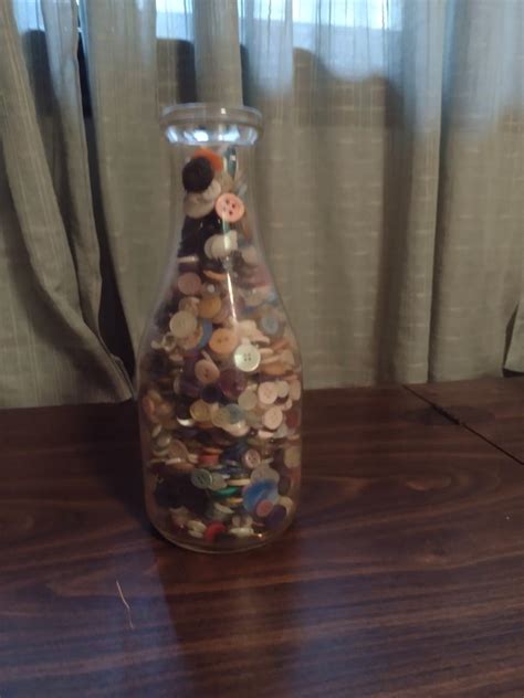 Quart Size Glass Milk Bottle With Nice Selection Of Buttons