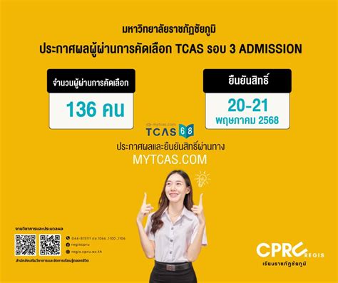 งานวิชาการและประมวลผล ประกาศผลผู้ผ่านการคัดเลือก Tcas รอบ 3 Admission