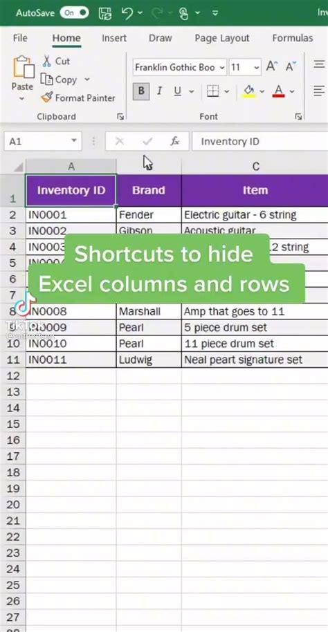 Hiding Columns Rows In Excel Artofit