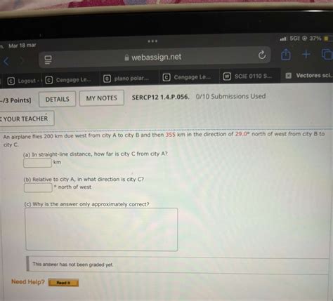 [solved] 5g 37 Mar 18 Mar Logout Cengage