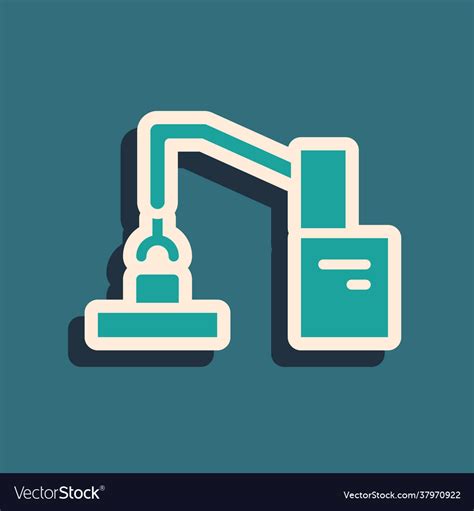 green industrial machine robotic robot arm hand vector image
