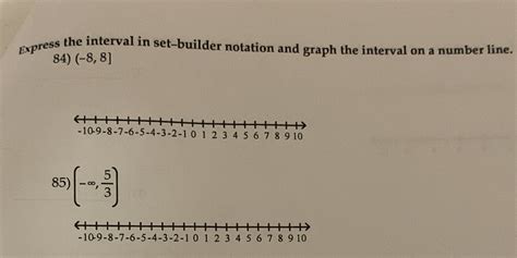 Solved Express The Interval In Set Builder Notation And Graph The