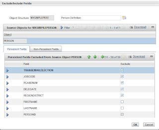 MaximoDev Object Structure Exclude Fields