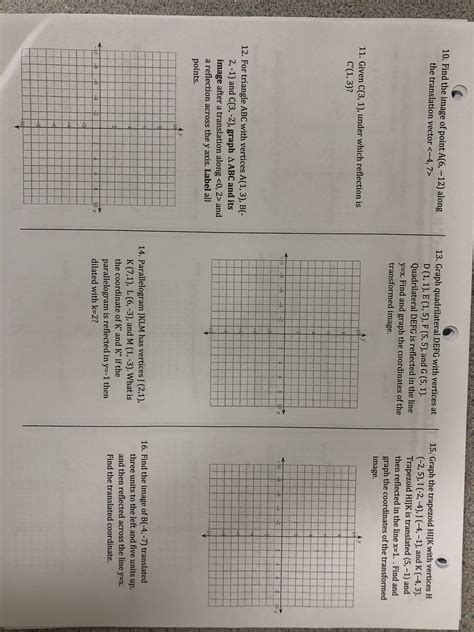 Transformations Ms Tuckers Math Class