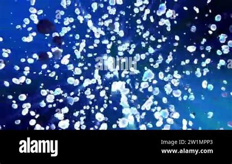 Abstract Particle Looping Rotation Blue Shards Seamlessly Rotating Nuclear Science Technology