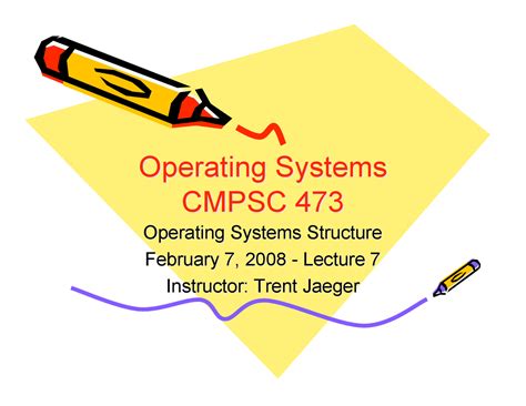 Operating Systems Structure Lecture Slides Cmpsc 473 Docsity