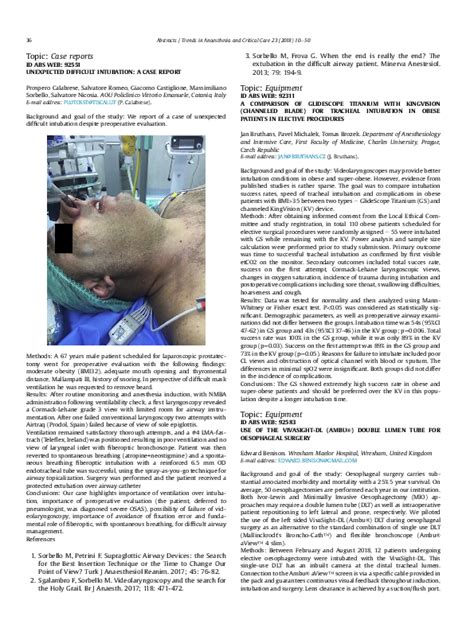 Pdf Unexpected Difficult Intubation A Case Report