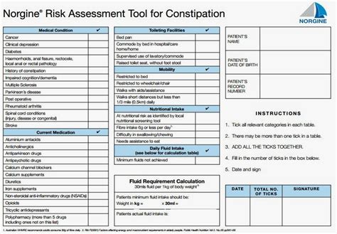 EnfermerÍa Nursing Constipation Care Plan And Risk Scale