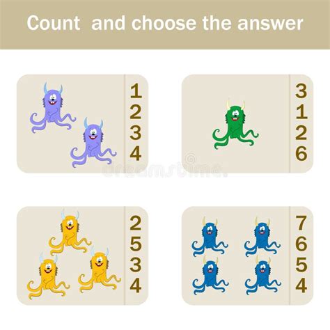 Juego de conteo stock de ilustración Ilustración de hecho