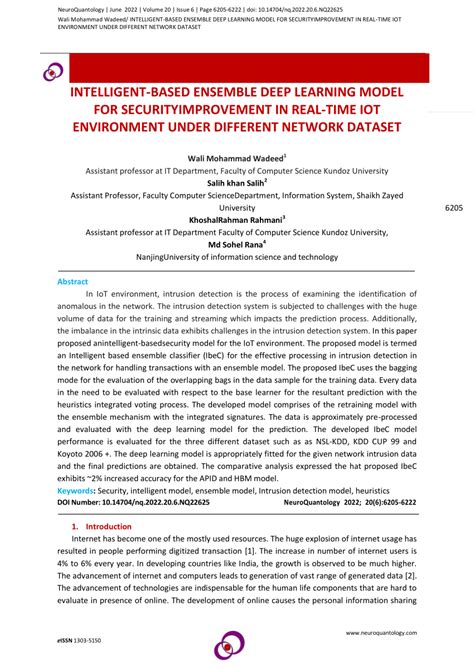 pdf intelligent based ensemble deep learning model for security