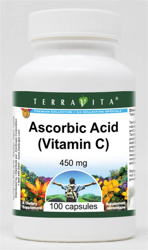 Ácido Ascórbico 450 Mg 100 Cápsulas Terravita 3 Paquetes Vitamex