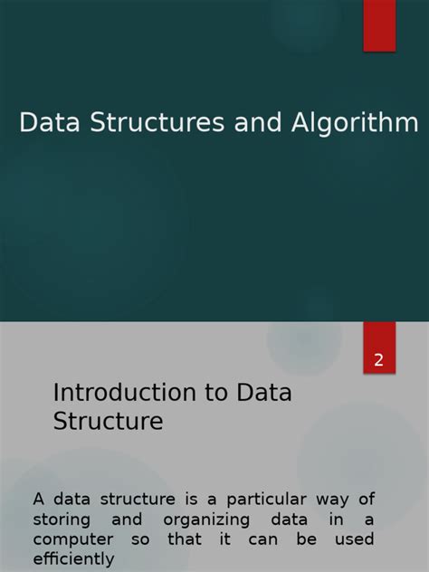 Lecture 1 Data Structures And Algorithm Pdf Algorithms Data Structure