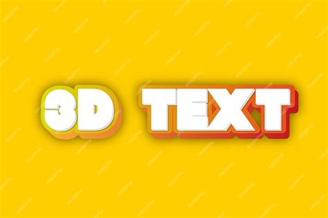 벡터 현실적인 와우 3d 굵은 텍스트 효과 프리미엄 벡터